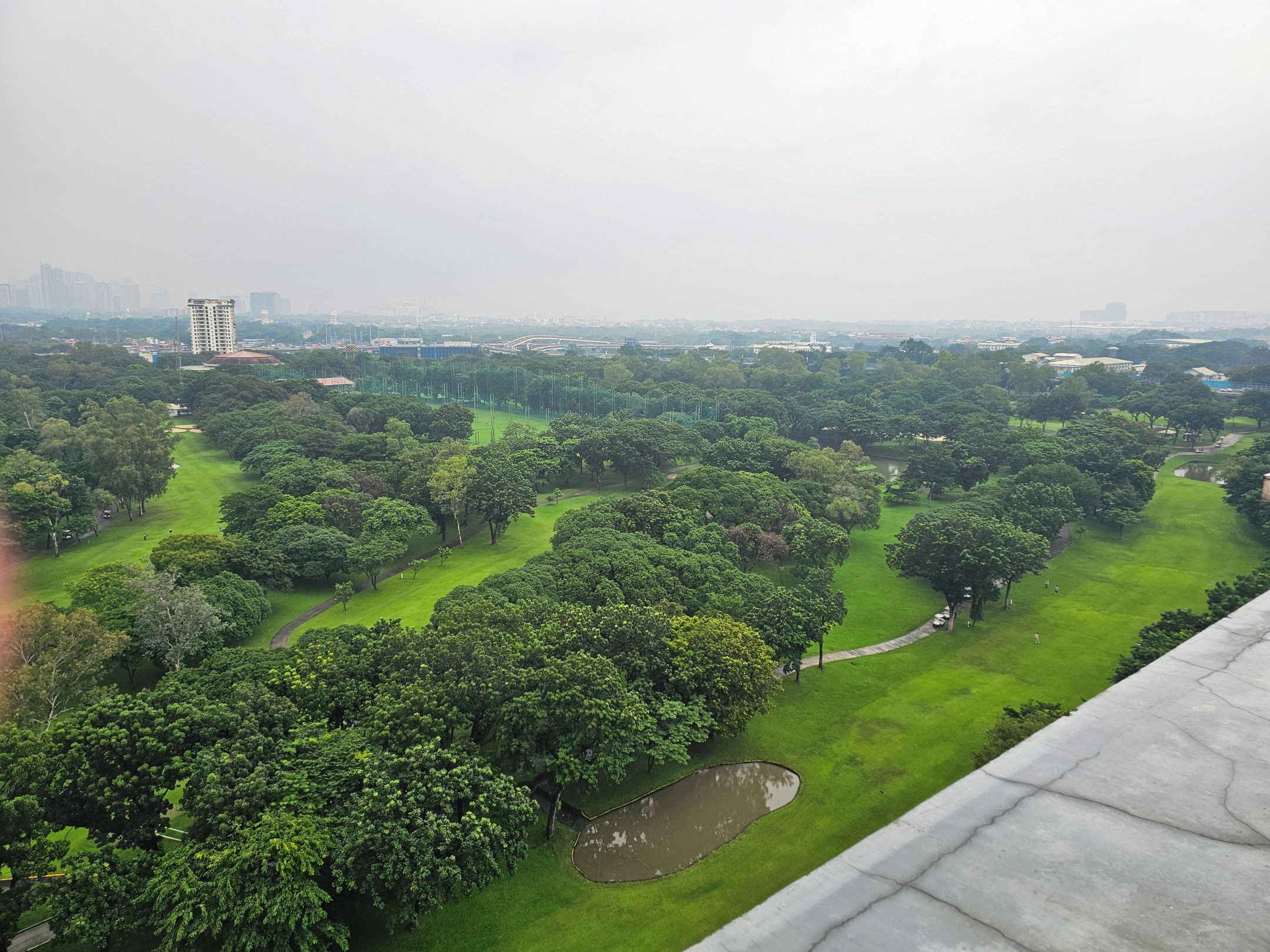 Marriott Manila September 2024 swimming pool view of golf course ...